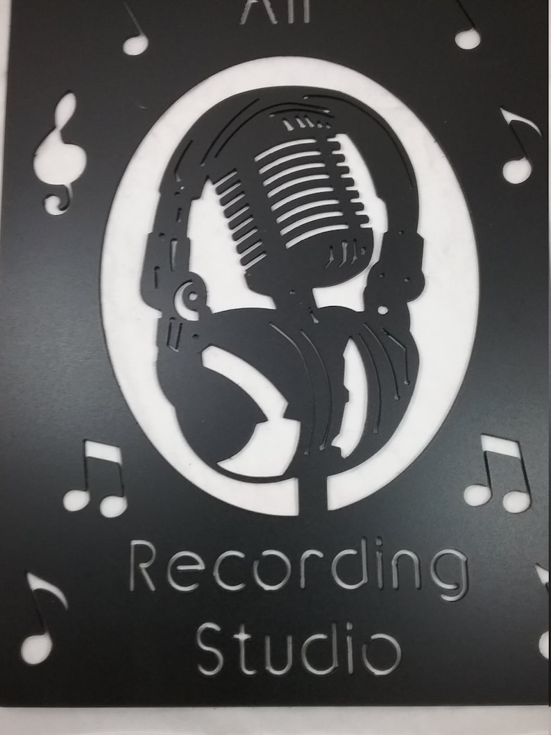 Metal Music Recording Studio Sign Custom Name Added | Etsy