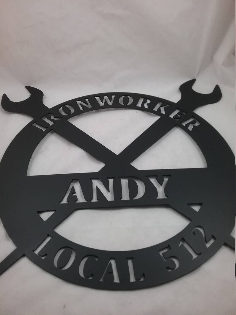 Metal Ironworker Sign Custom Made Current Job or Retirement - Etsy