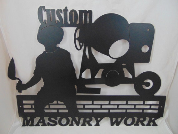 Metal Masonry Sign Made to Order Replace Words With Your | Etsy