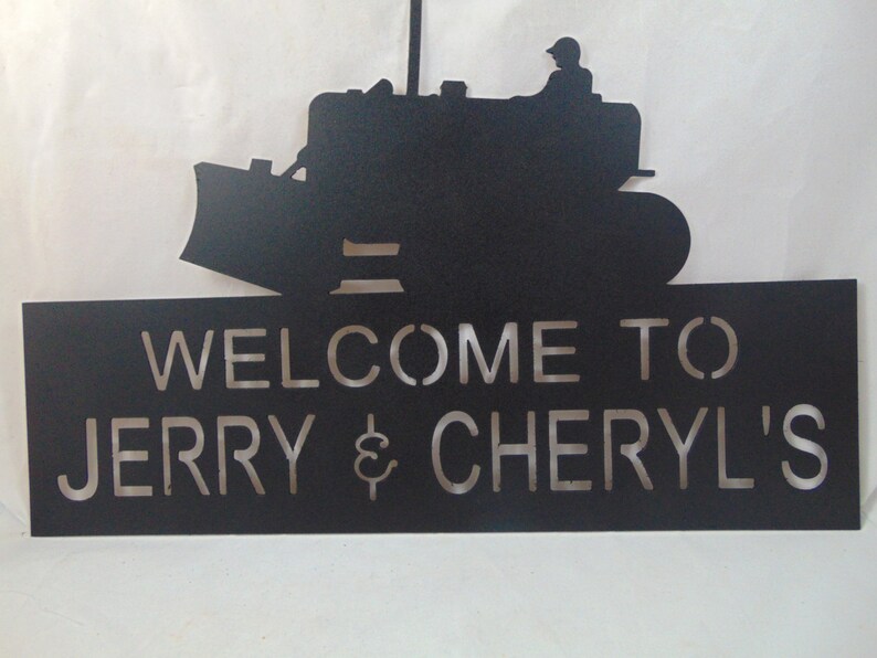 Large Bulldozer Metal Address Sign Custom Made With Your - Etsy