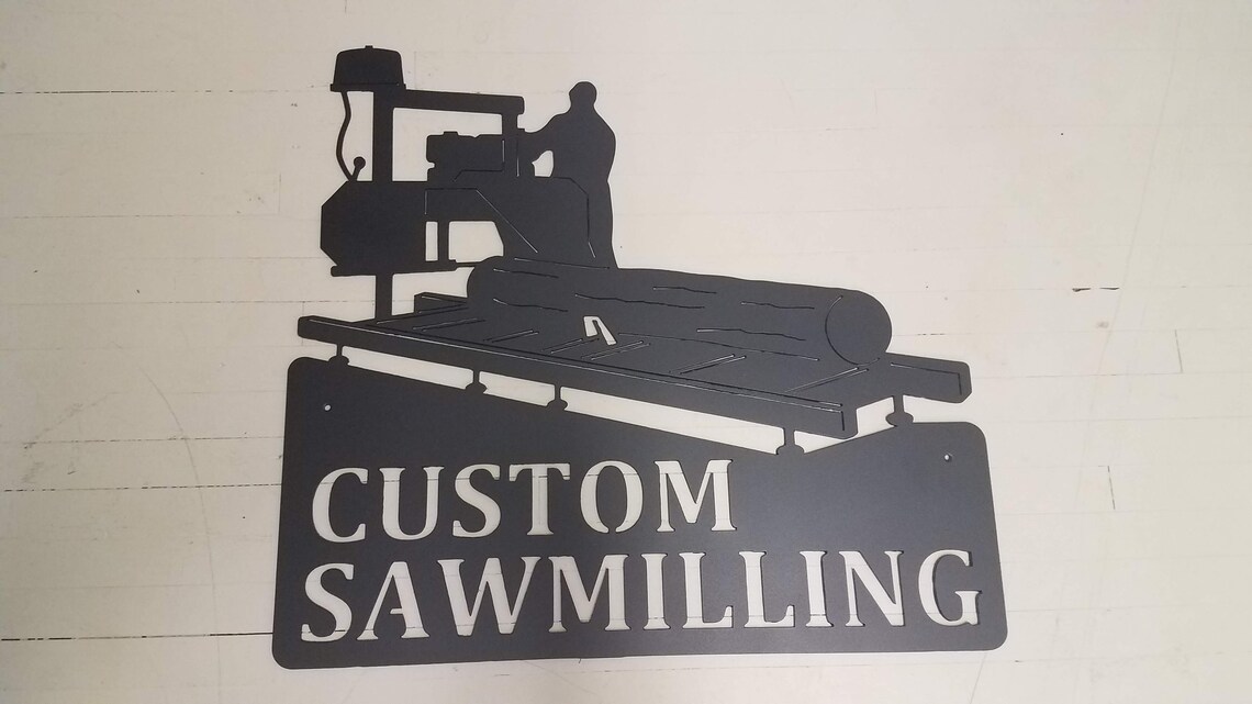 Metal Portable Sawmill Sign Custom Made With Your Name - Etsy
