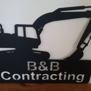 Large Excavator Metal Sign, Custom Made With Your Business Name! - Etsy