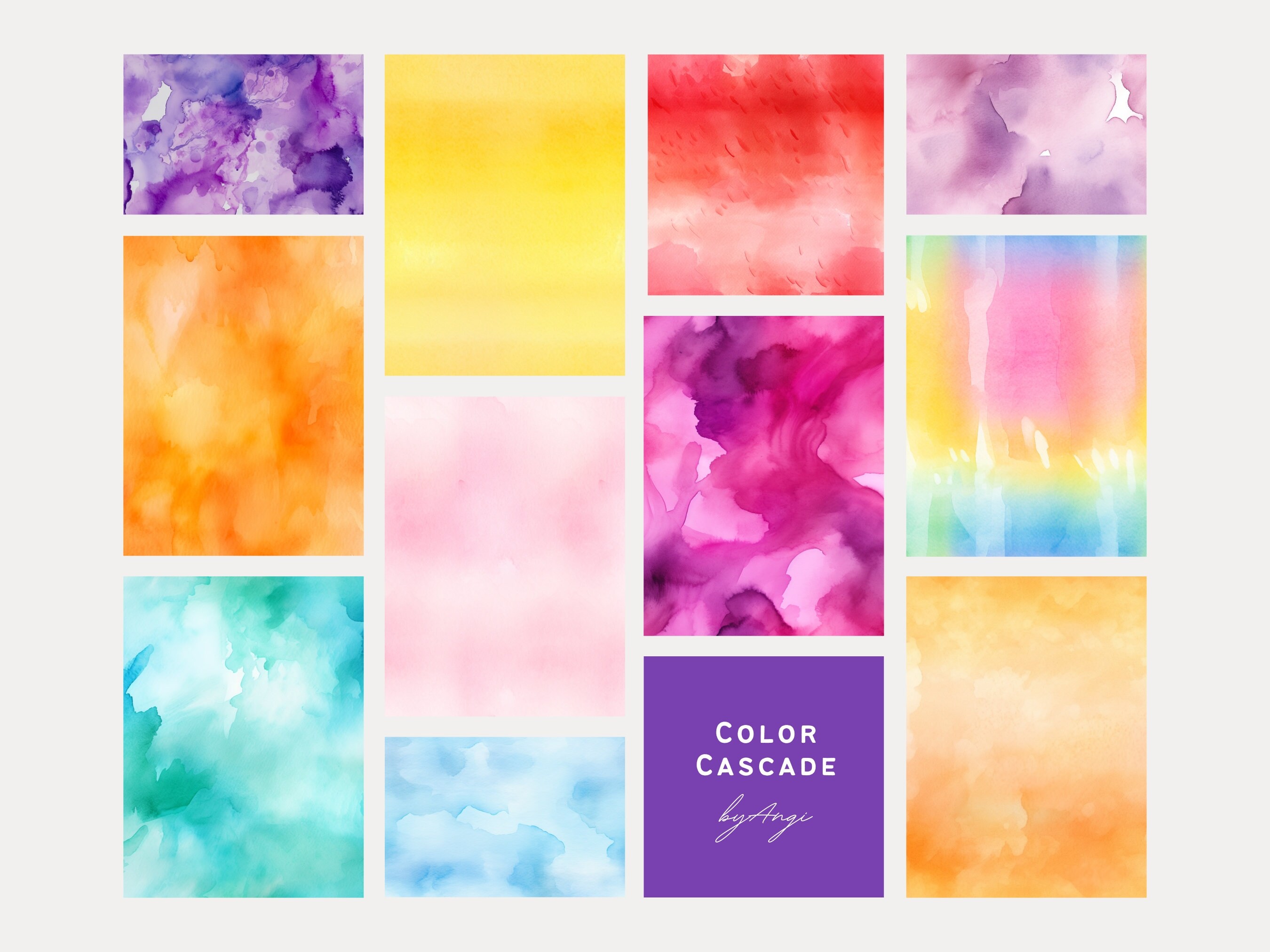 30 Exquisite Watercolor Digital Papers High-res, Seamless Pastel ...