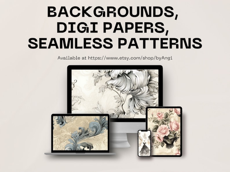 20 Printable Victorian Papers – Vintage Wallpaper – Digital Download ...