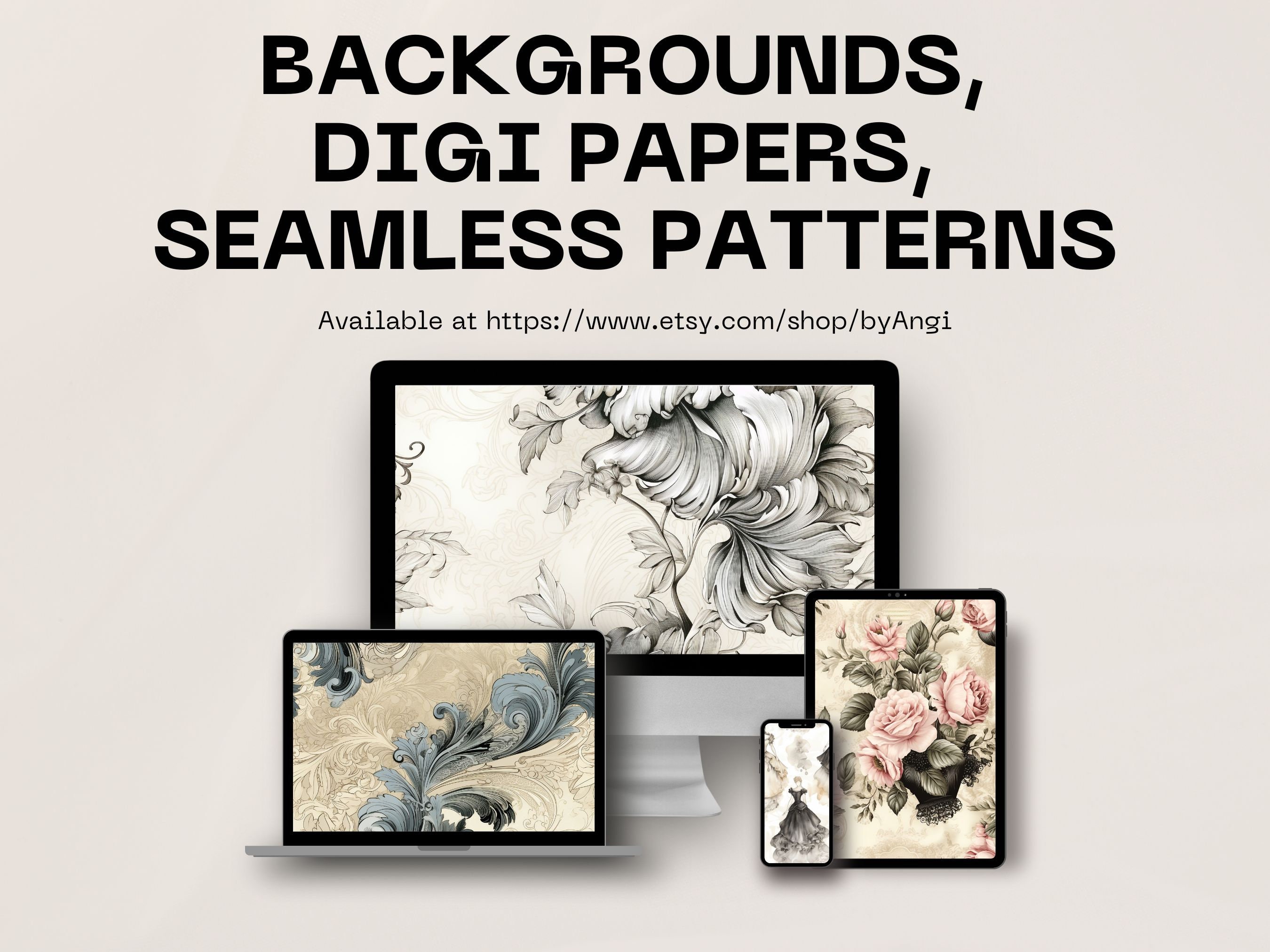 20 Printable Victorian Papers – Vintage Wallpaper – Digital Download ...