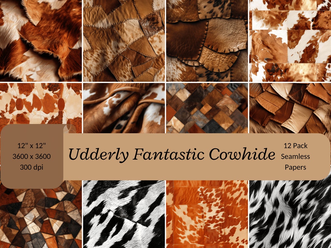 Unique Cowhide Digital Patterns for Crafting, High-quality Printable ...