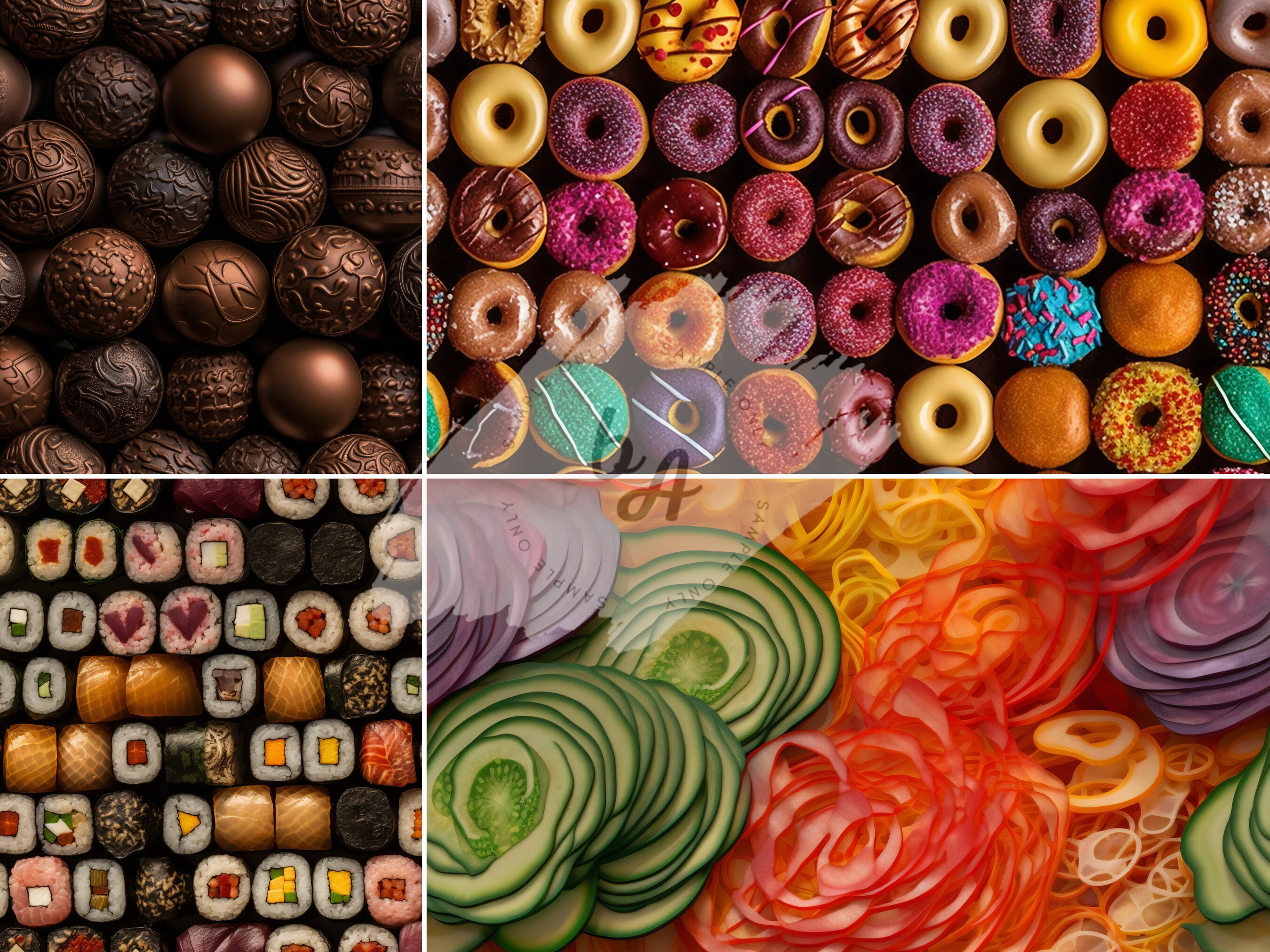 Seamless Food Patterns High-quality Digital Prints for DIY Projects ...