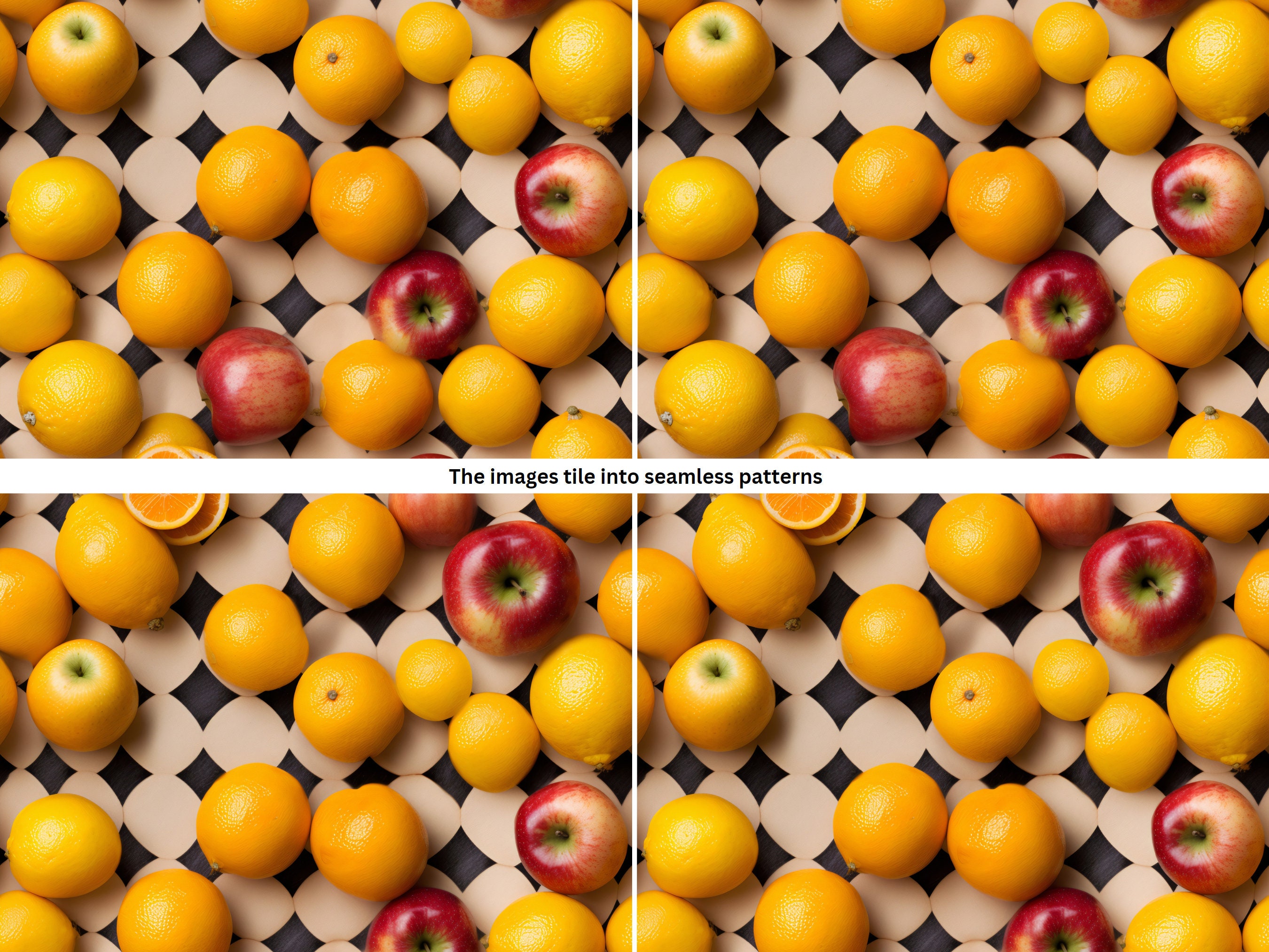 Seamless Food Patterns High-quality Digital Prints for DIY Projects ...