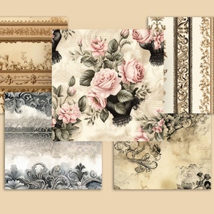 20 Printable Victorian Papers – Vintage Wallpaper – Digital Download ...