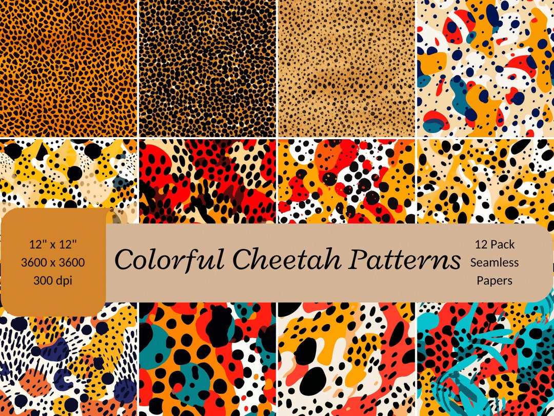 High-resolution Seamless Cheetah Print Patterns - Digital Download for ...