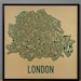 London Neighbourhoods Map Poster or Print Original Artist of - Etsy