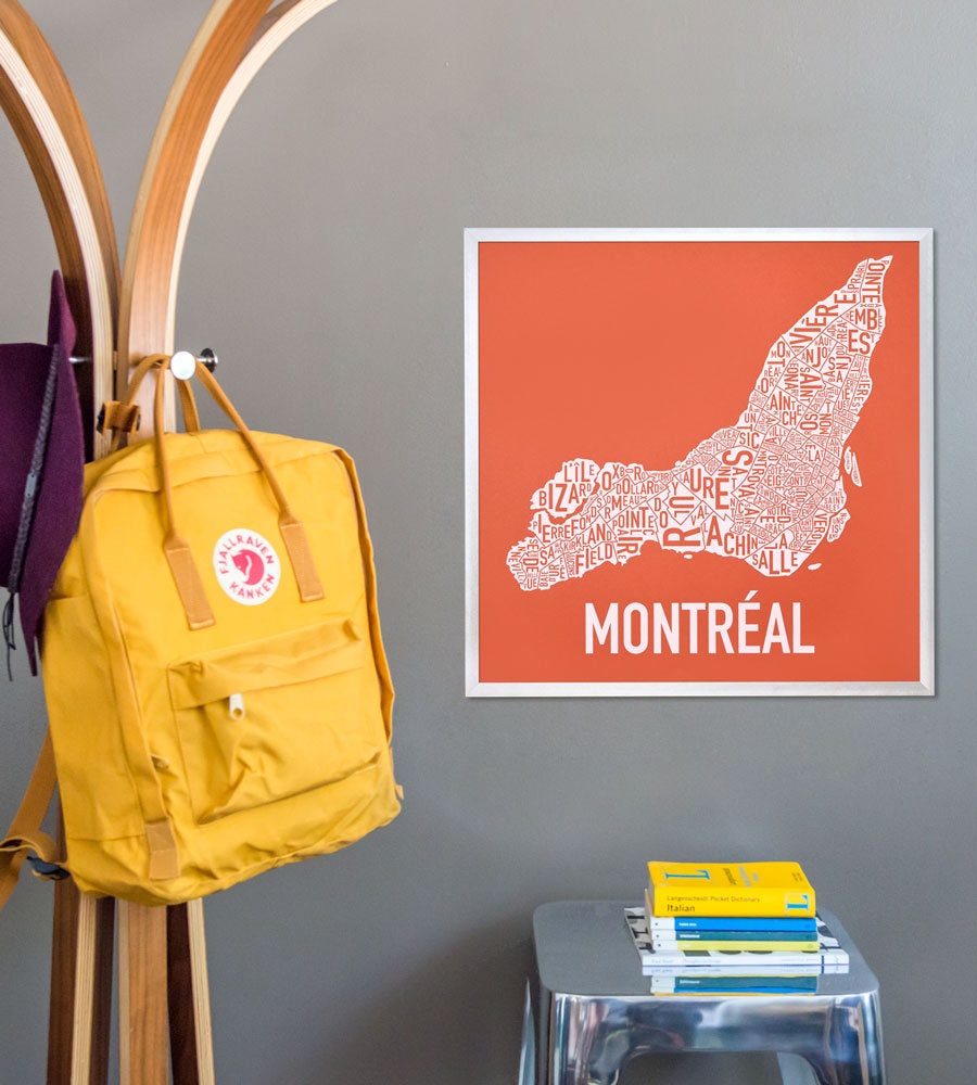 Montreal Neighbourhood Map Poster / Montreal Typographic Map / Montreal ...