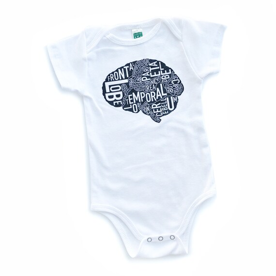 Anatomical Brain Typographic Diagram Baby Onepeice Bodysuit - Etsy
