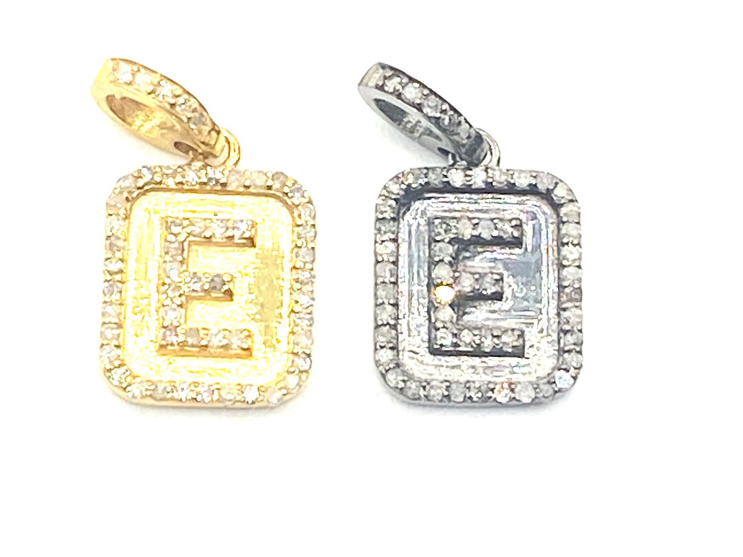Gorgeous PAVE Diamond Set Fancy Initials Alphabets Pendants - Etsy