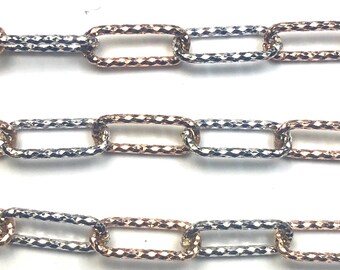 Two Tone Paperclip Chain - Etsy