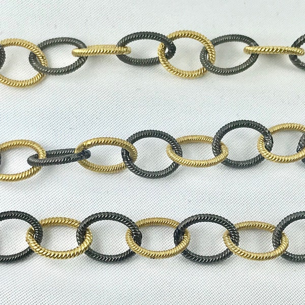 Black and Gold Chain - Etsy