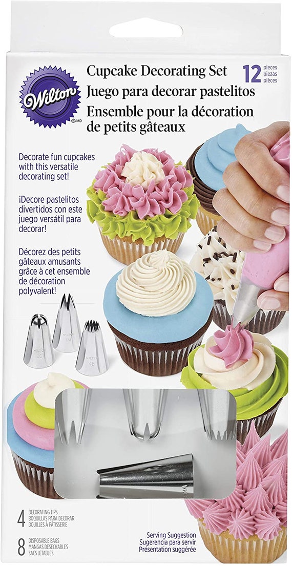 Wilton Cupcake Decorating Set Wilton Cupcake Tips And Bags Etsy