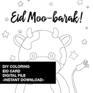 DIY Coloring Eid Card Printable - Instant Download - Etsy