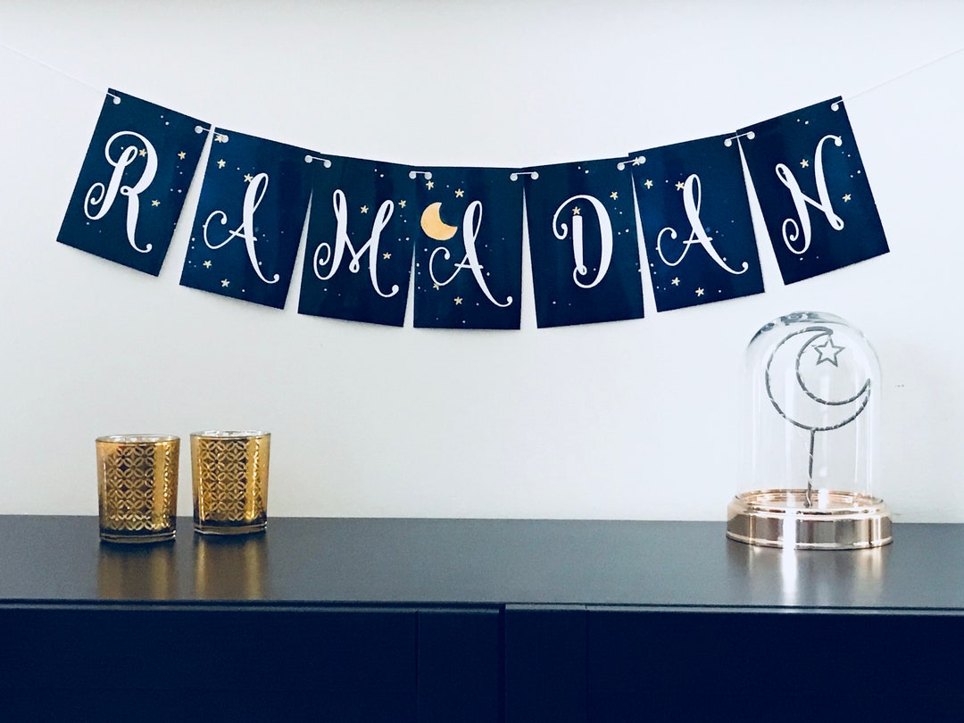 Stars and Moon Ramadan + Eid Banner | Ramadan Decor | Ramadan Gift ...