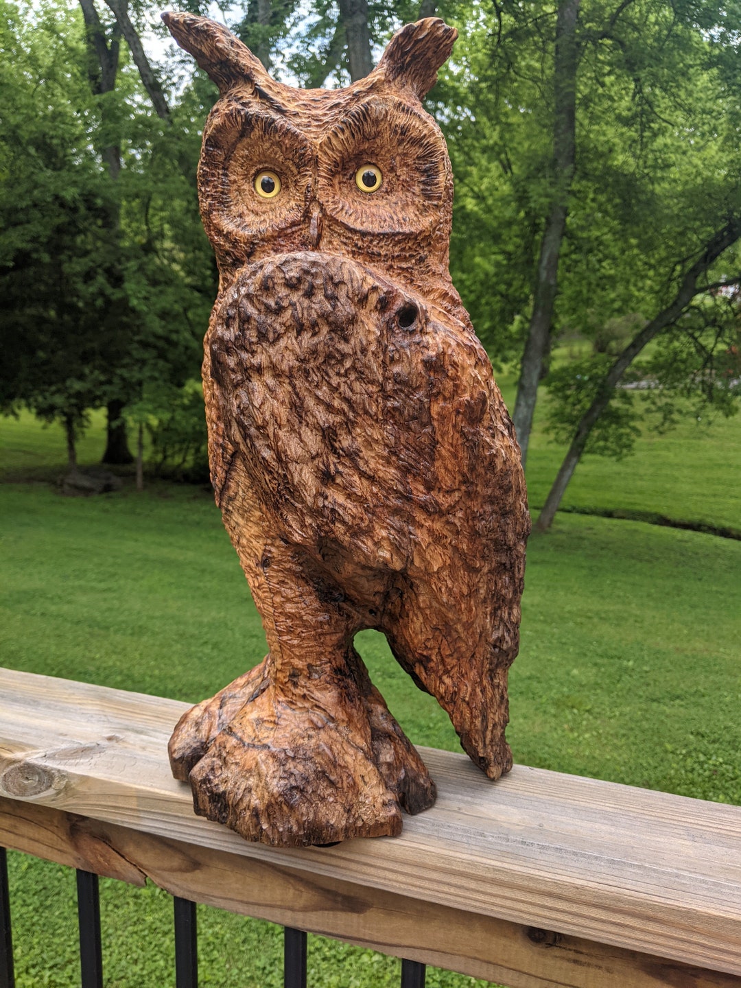 Hand Carved LIFE SIZE Owl Custom Sculpture by Wildlife Artist Lowell ...