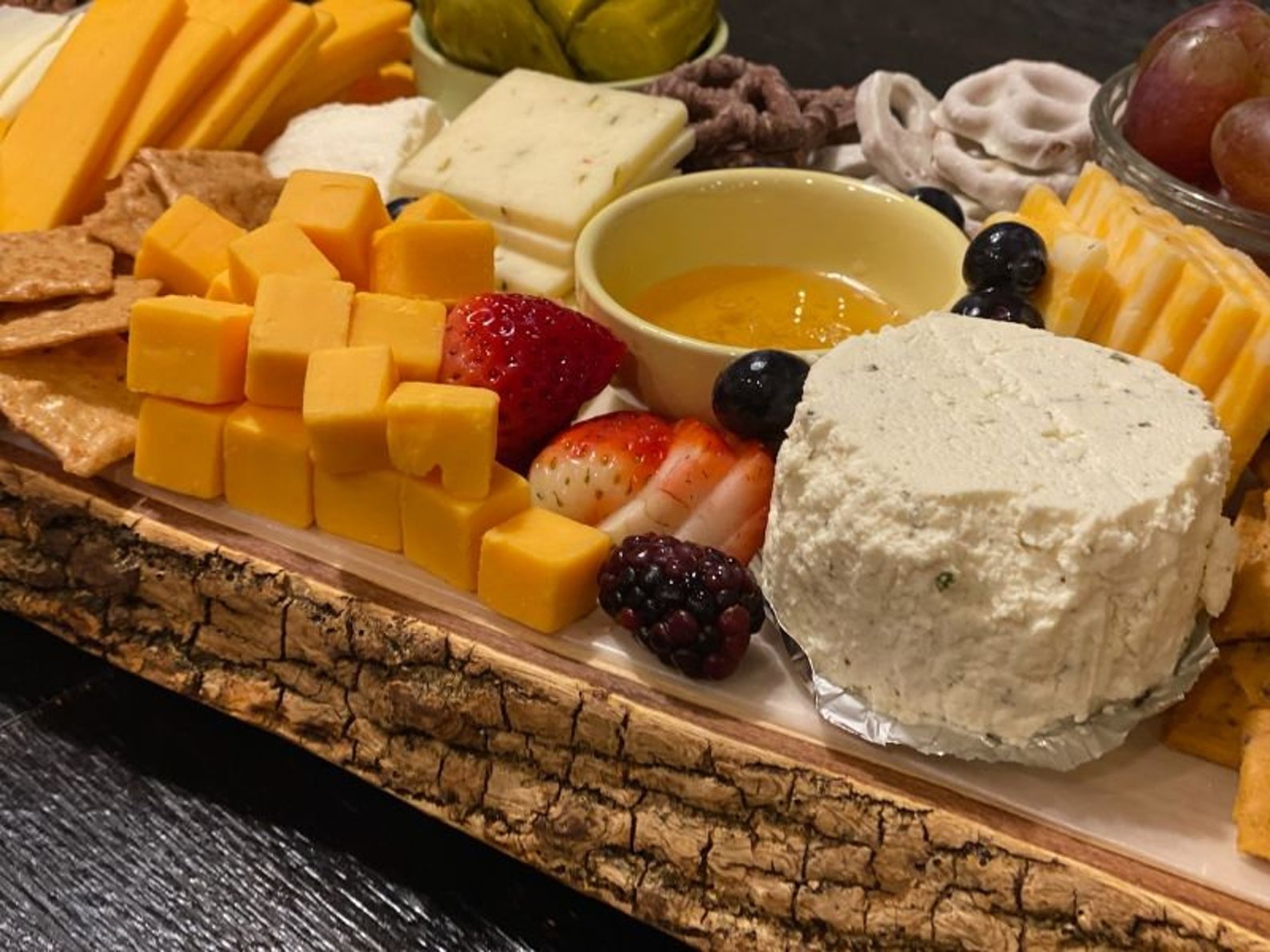 Rustic Cheese Meat Charcuterie Board Live Edge Cutting Board | Etsy