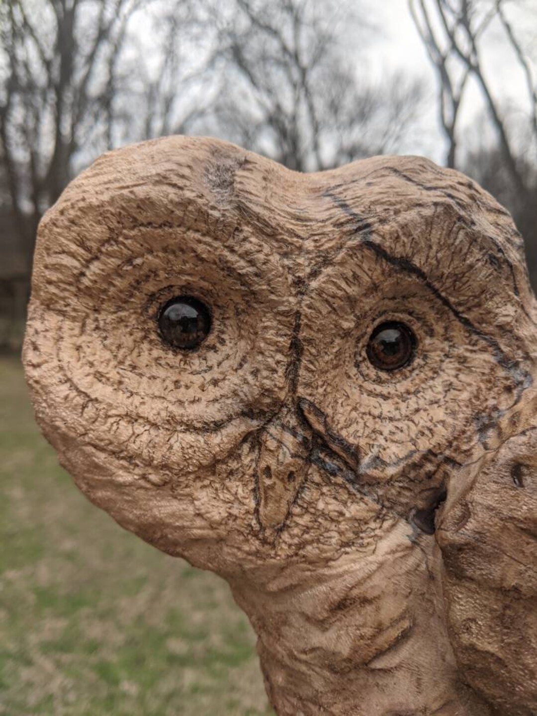 Hand Carved Owl Custom Sculpture by Wildlife Artist Lowell Mosley One ...