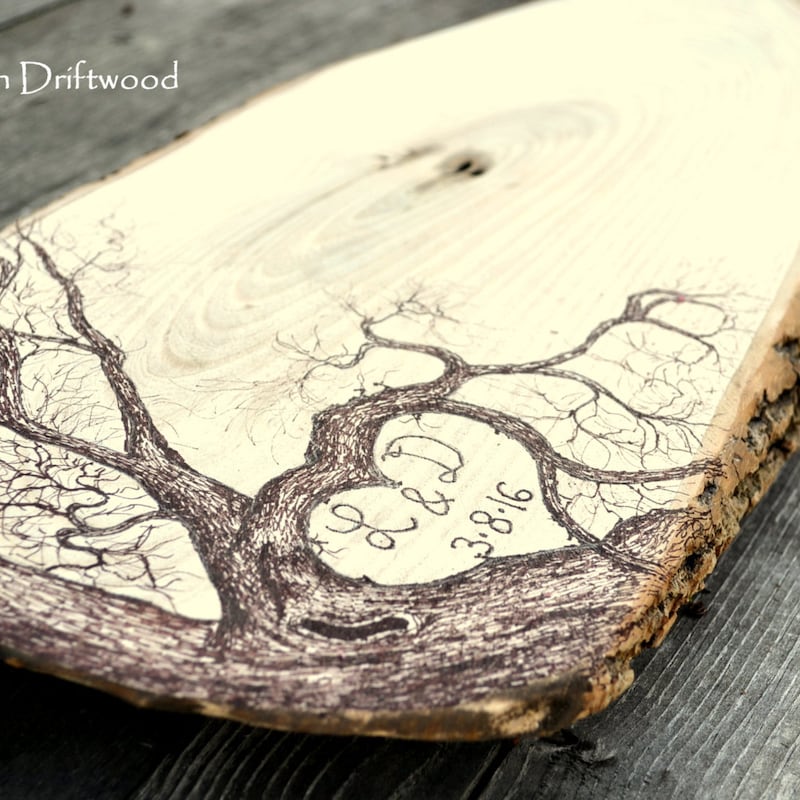 Wood Slab Guest Book - Etsy