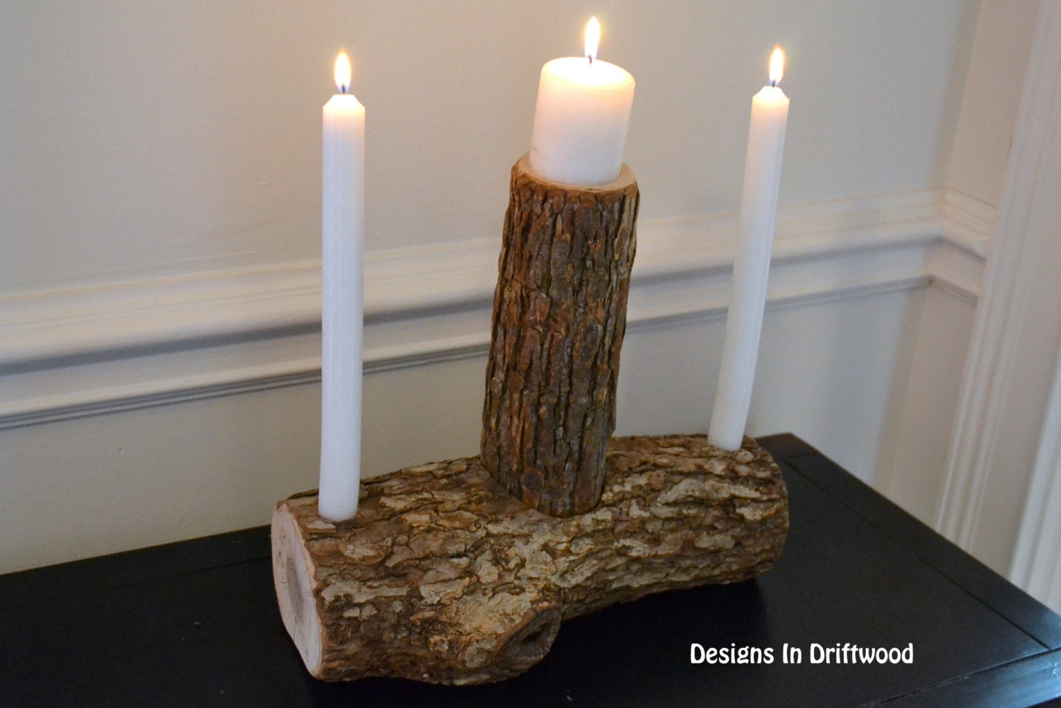 Rustic Wood Wedding Unity Candle Set Woodland Wedding | Etsy