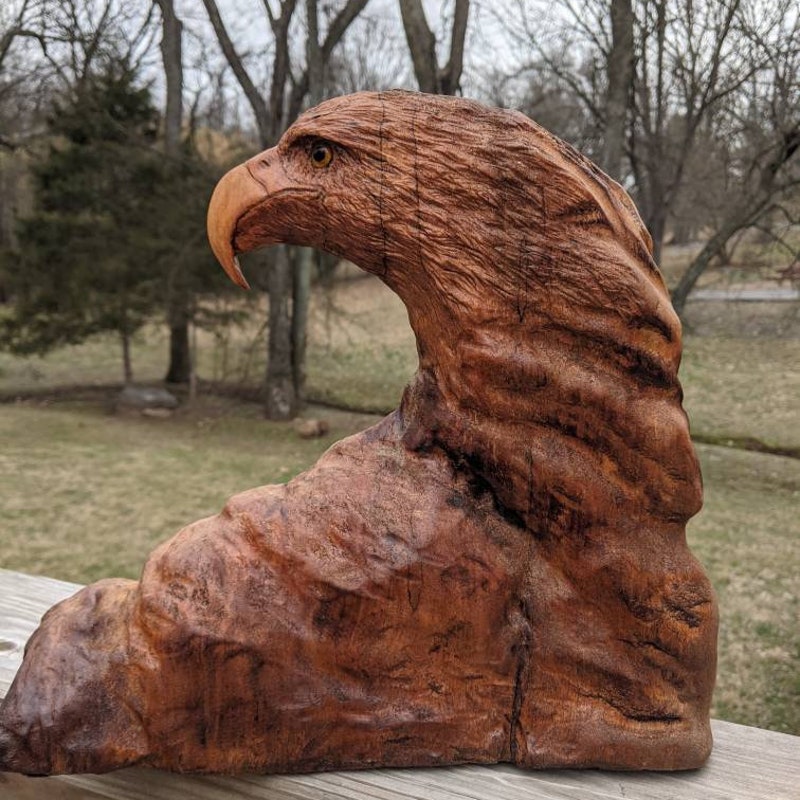 Eagle Wood Carving - Etsy