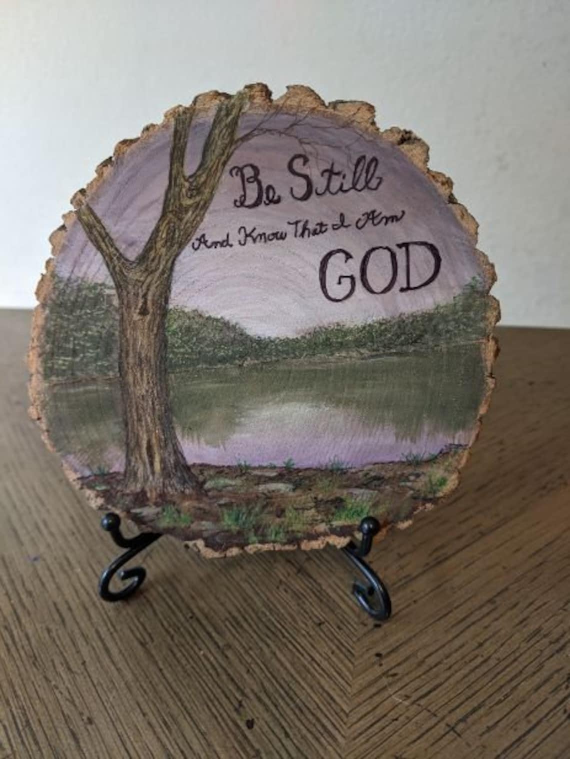Beautiful Hand Painted Rustic Picture With Bible Scripture - Etsy