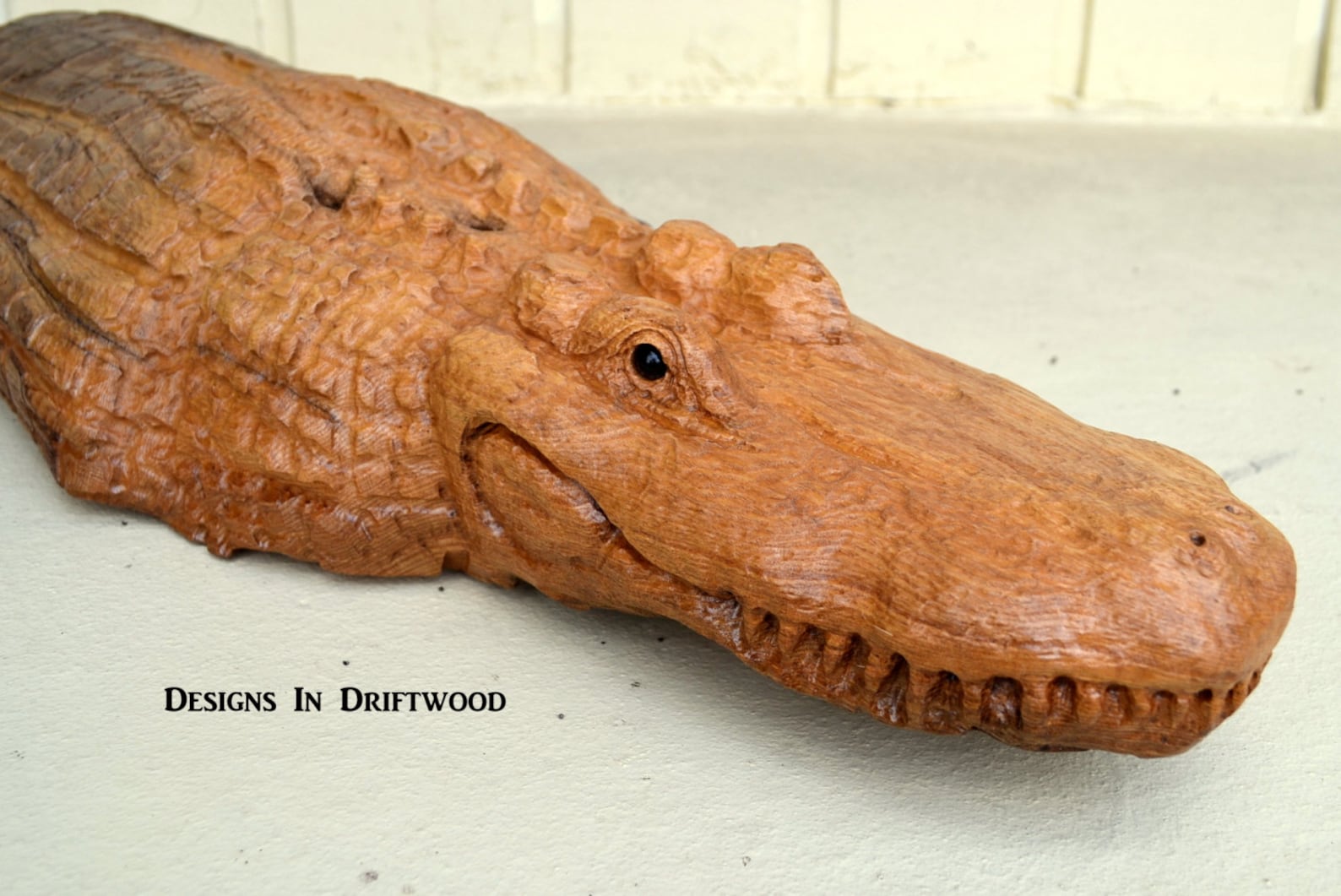 Custom Hand Carved Alligator Sculpture by Wildlife Artist Lowell Mosley ...