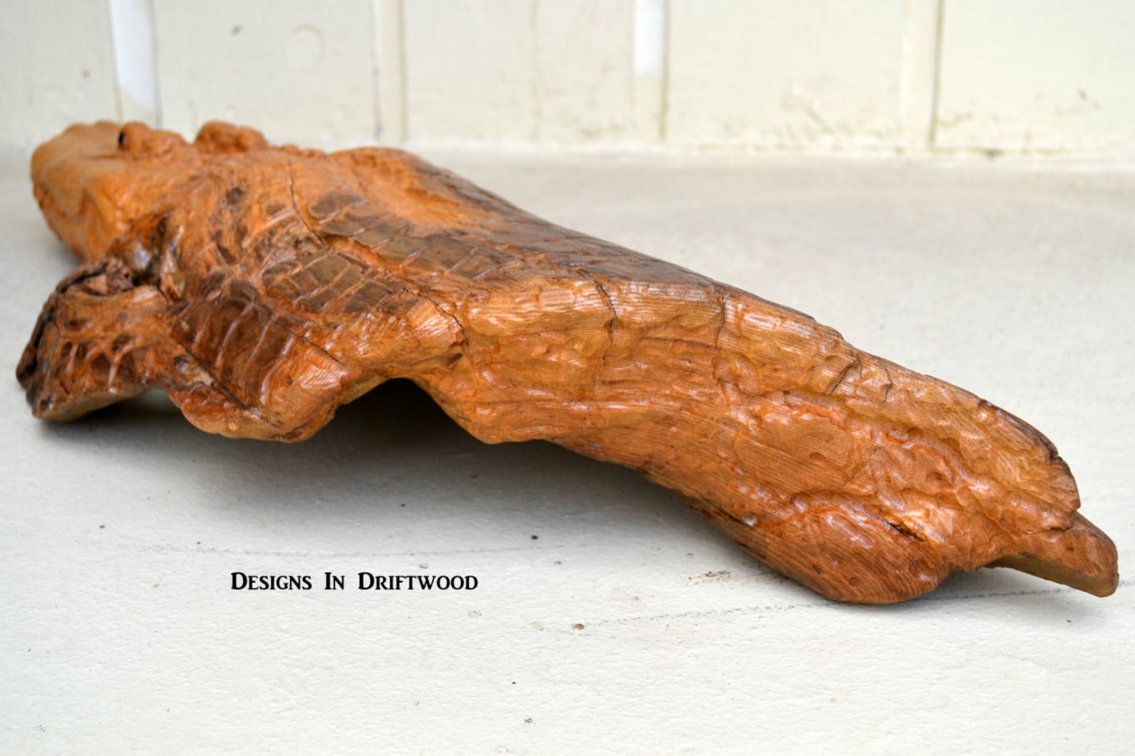 Custom Hand Carved Alligator Sculpture by Wildlife Artist Lowell Mosley ...