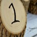 Rustic Wood Wedding Table Numbers - Rustic Wood With Bark - Reception ...
