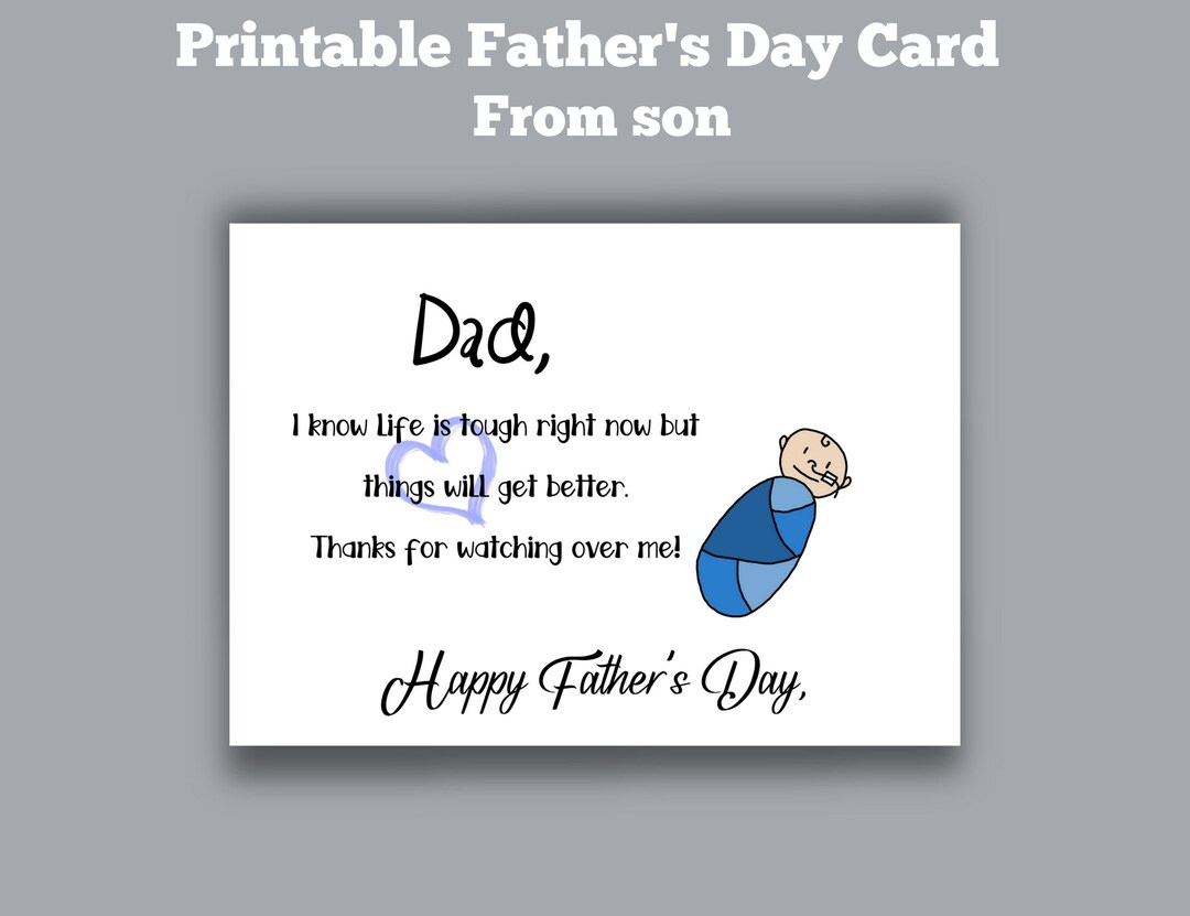 Special Needs Father's Day Card for Dad. Thanks for Watching Over Me ...
