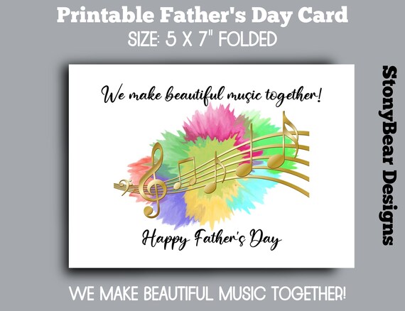 Father's Day Card From Wife We Make Beautiful Music | Etsy