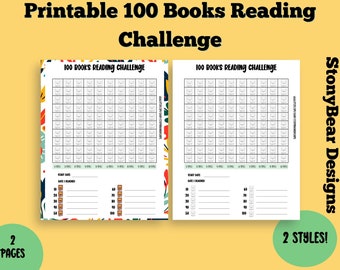 Reading Challenge Tracker Book Challenge Printable Book - Etsy
