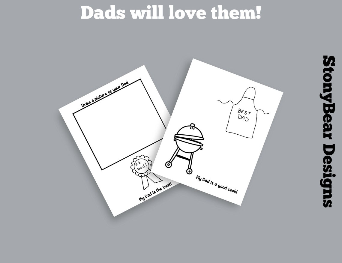 I Love Dad Coloring Book Father's Day Coloring Sheets to - Etsy