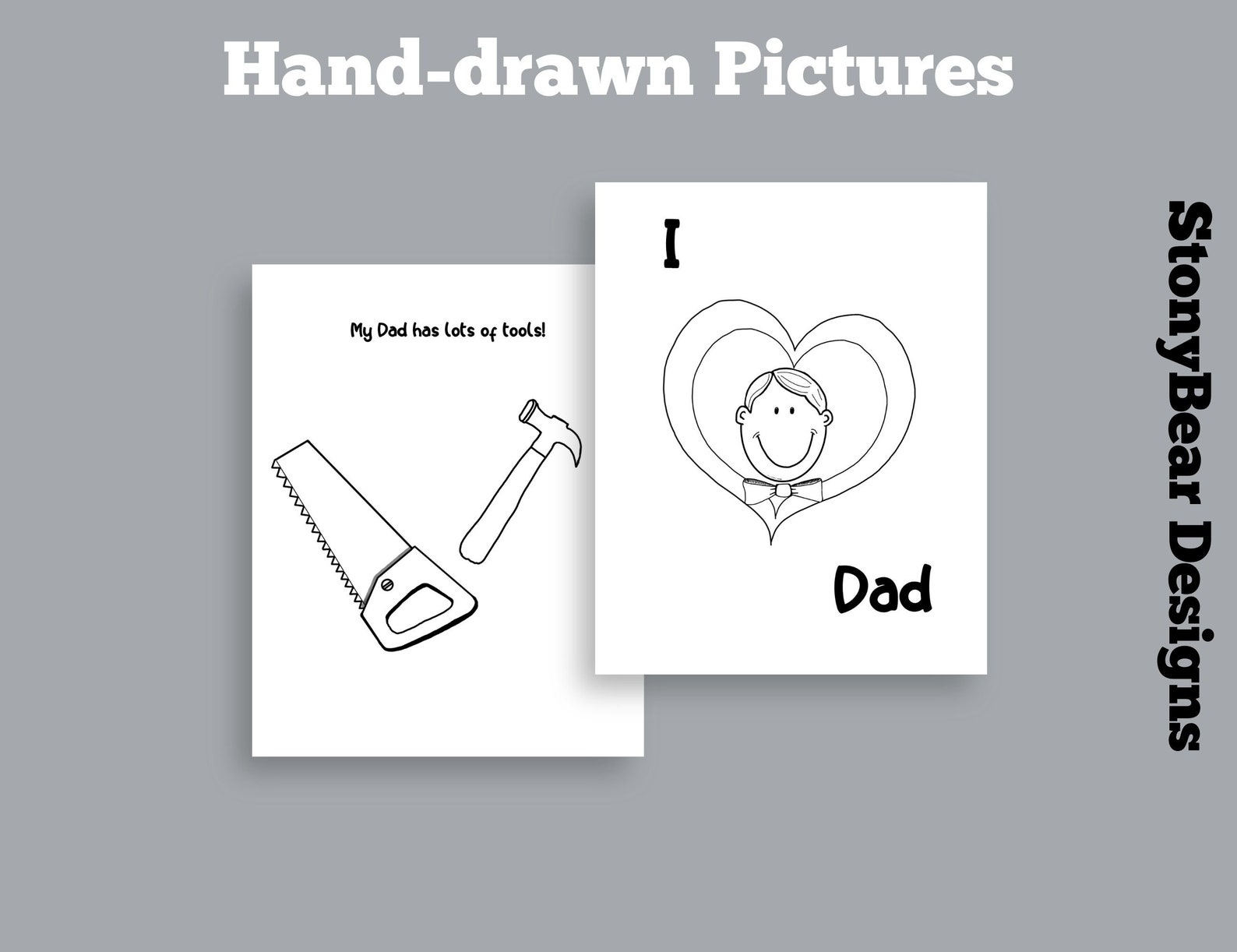 I Love Dad Coloring Book, Father's Day Coloring Sheets, to Dad From ...