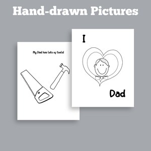 I Love Dad Coloring Book, Father's Day Coloring Sheets, to Dad From ...