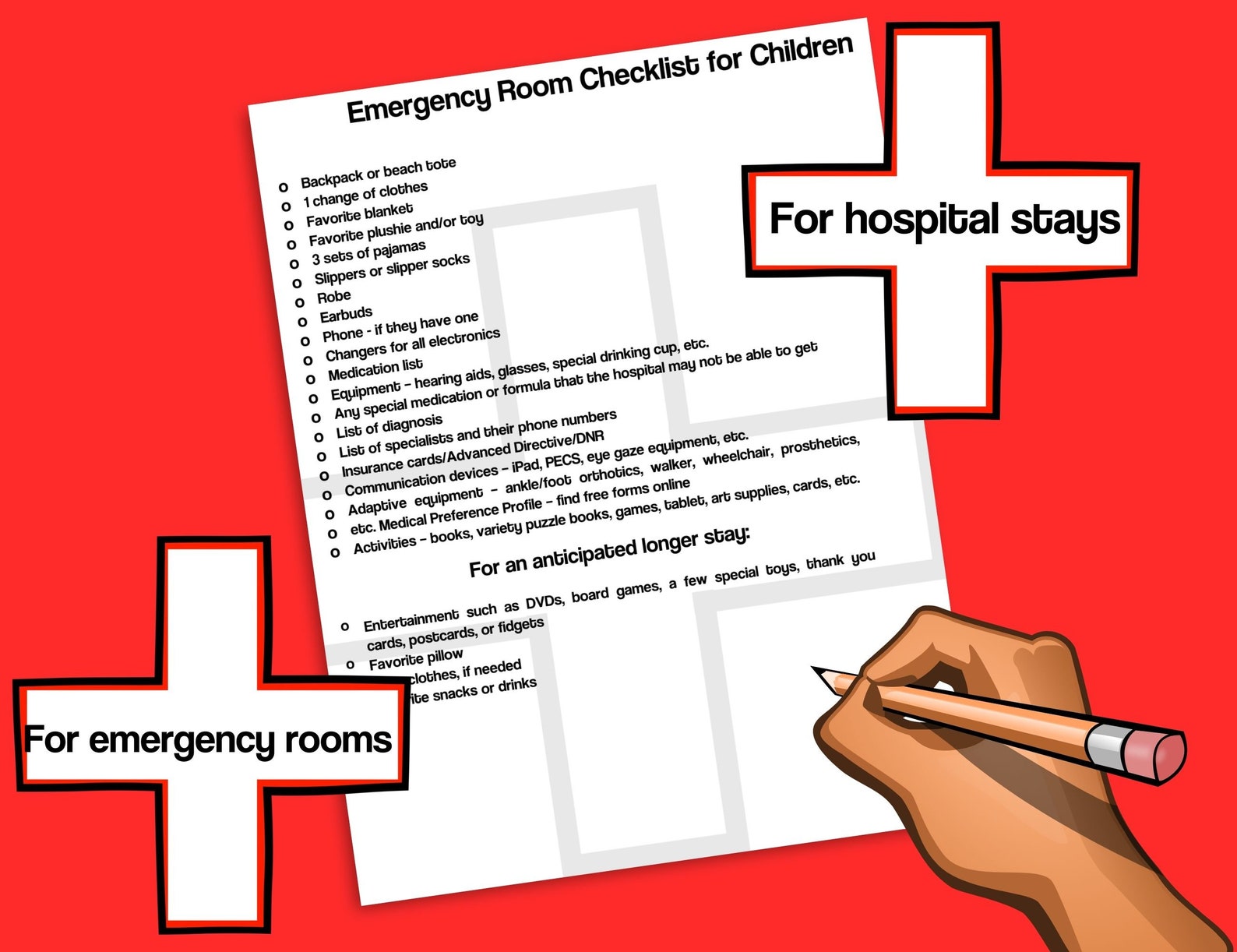 Emergency To-go Bag Checklist, Hospital Bag, Emergency Preparedness ...