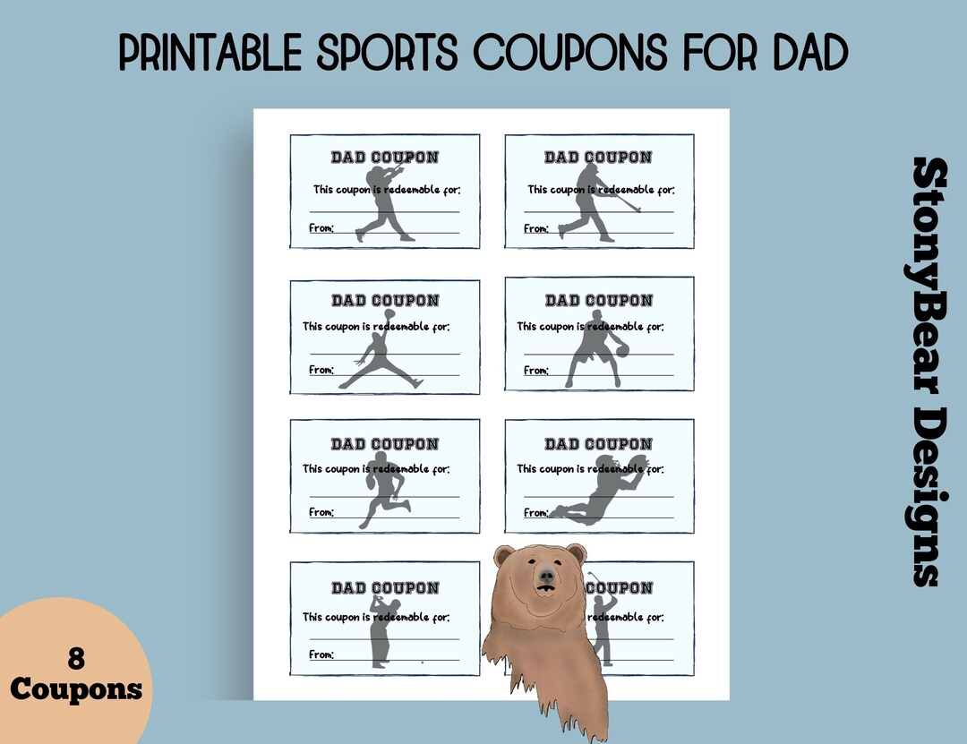 Cupones para papá para el Día del Padre o su cumpleaños. Los cupones ...