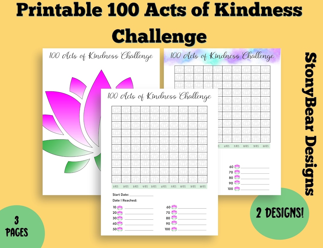 100 Acts of Kindness Challenge, Random Acts of Kindness, for the Whole ...