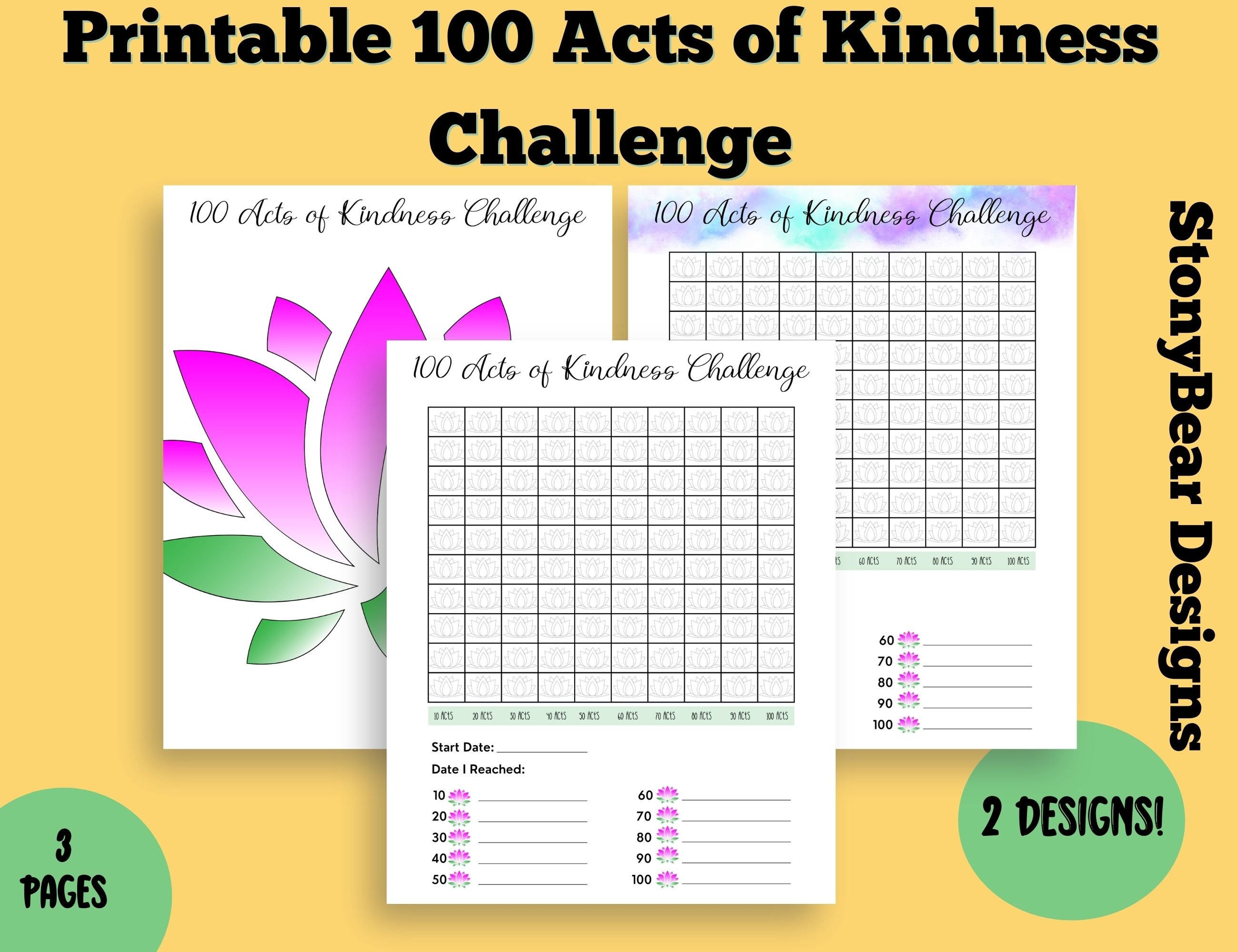 100 Acts of Kindness Challenge, Random Acts of Kindness, for the Whole ...