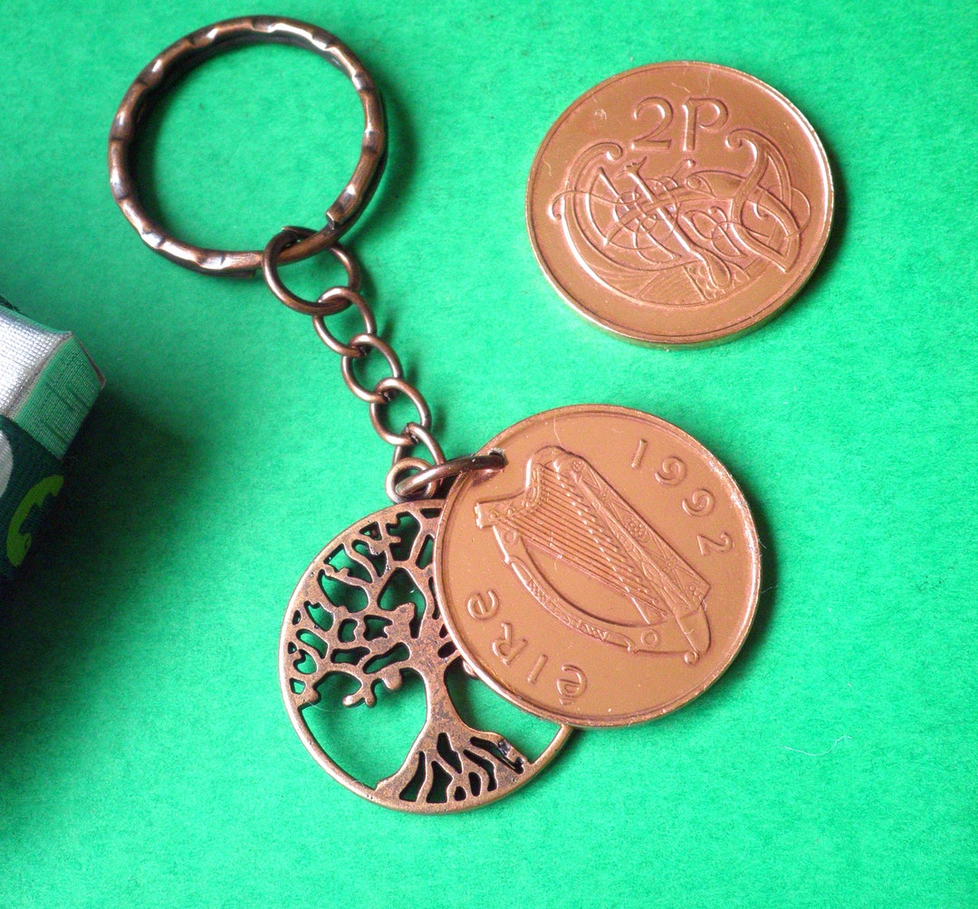1992 Irish Keychain, 34th Birthday, 34th Anniversary, Irish 2p Keychain ...