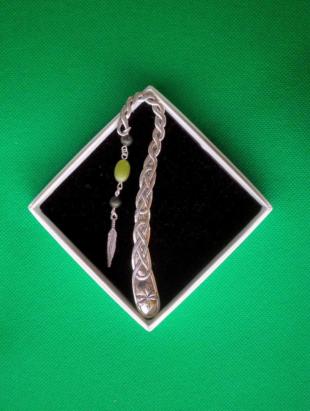 Irish Gift Bookmark, Celtic Metal Scroll, Shamrock Bookmark, Connemara ...