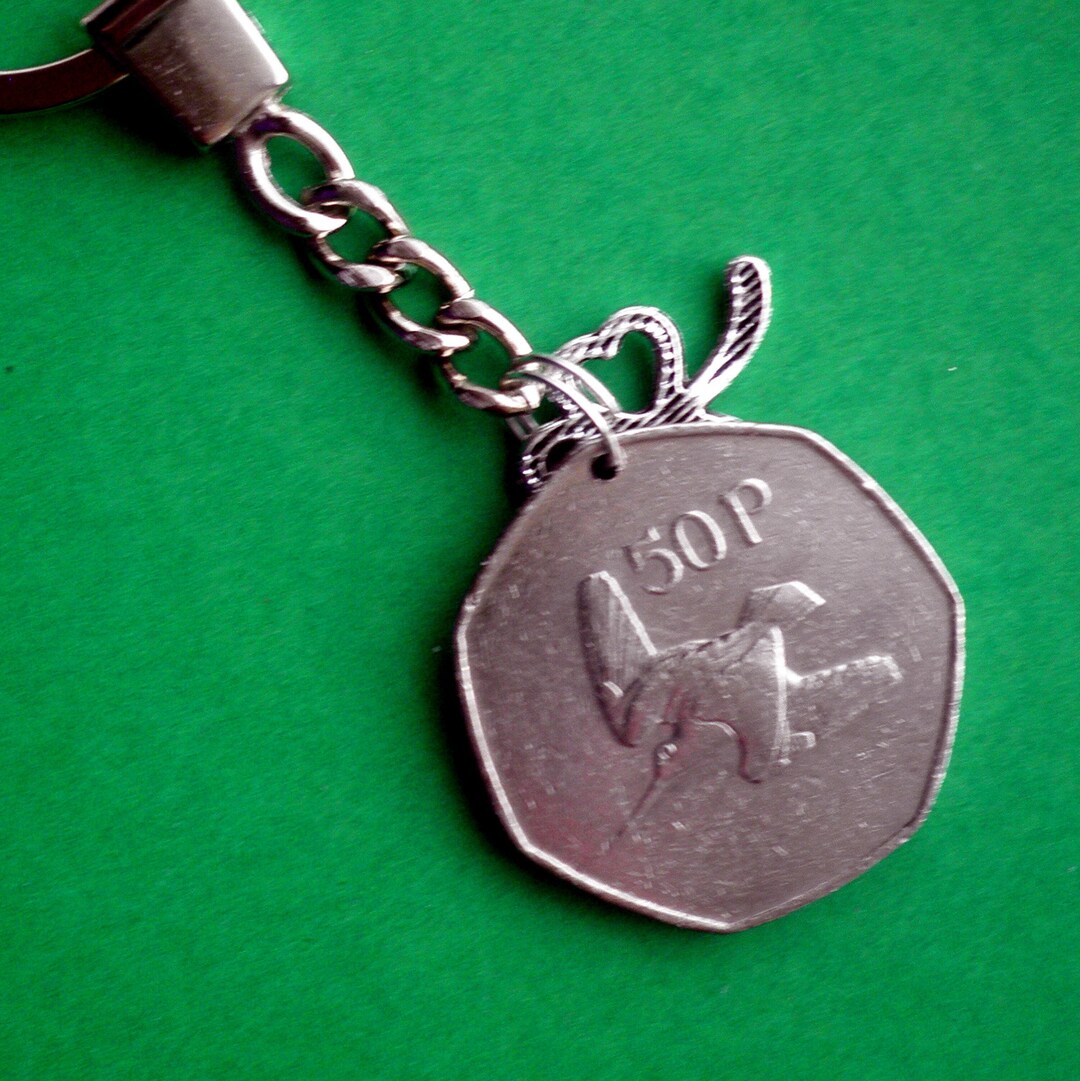 1997 Irish 50p Keychain, 29th Birthday Gift - Etsy