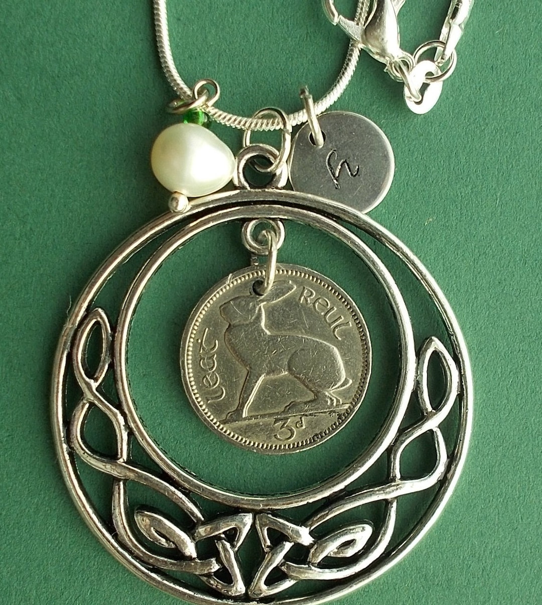 74th Birthday Coin, 1950 Threepence, Coin Necklace With Freshwater ...