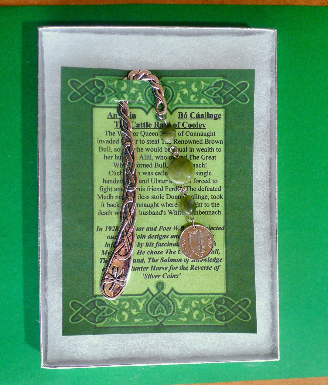 1993 Irish Coin Bookmark, 30th Celebration, an Táin Bó, Connemara ...