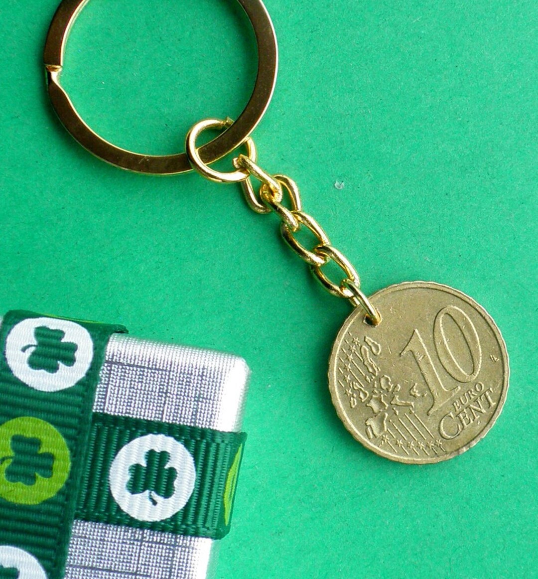 2002, 23rd Anniversary, Modern Ireland Euro Coin Keyring, Nordic Gold ...