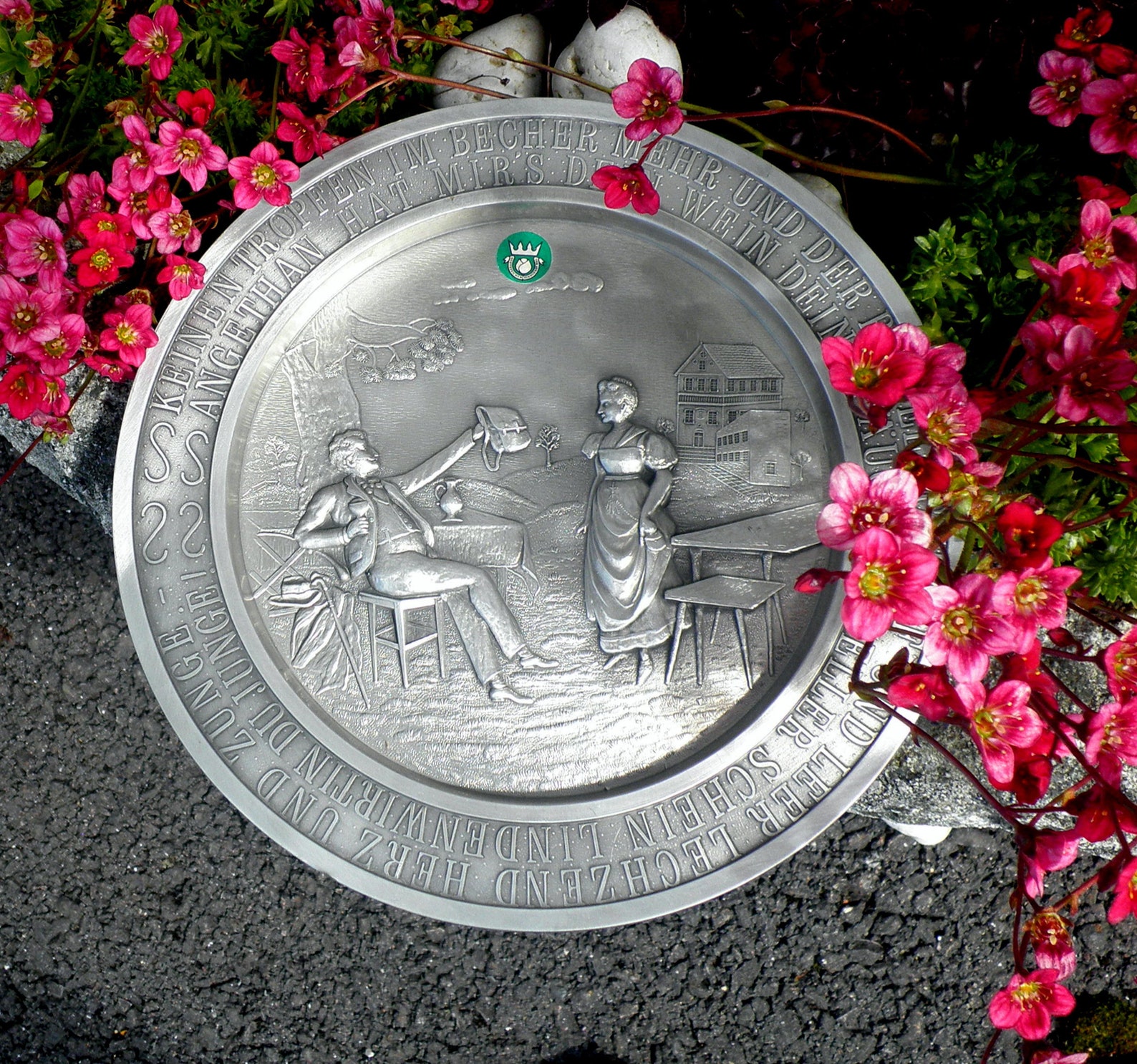 Vintage German Pewter souvenir plate An Antique Frieling Zinn | Etsy